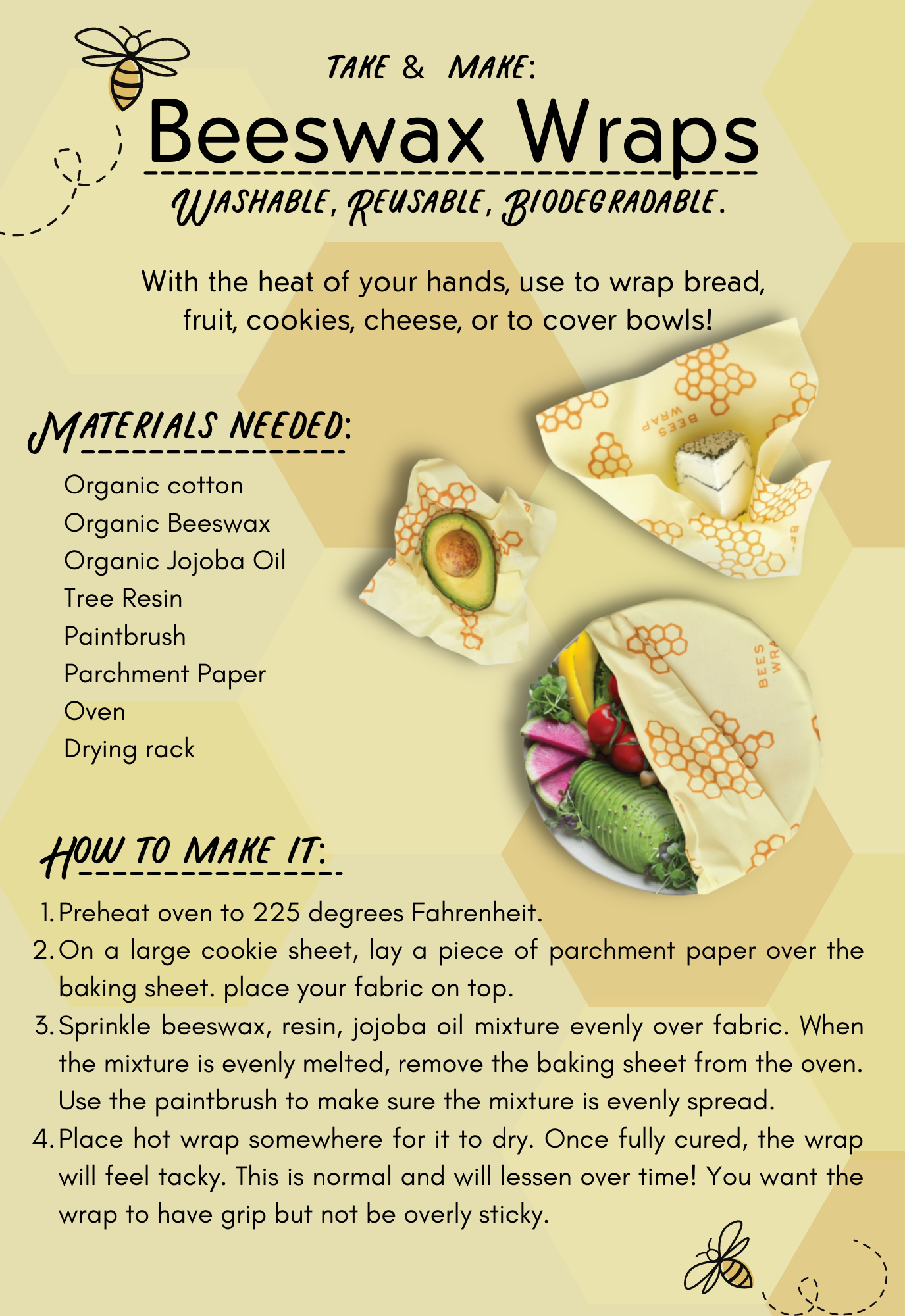 Take & Make: Beeswax Wraps | Des Moines Public Library