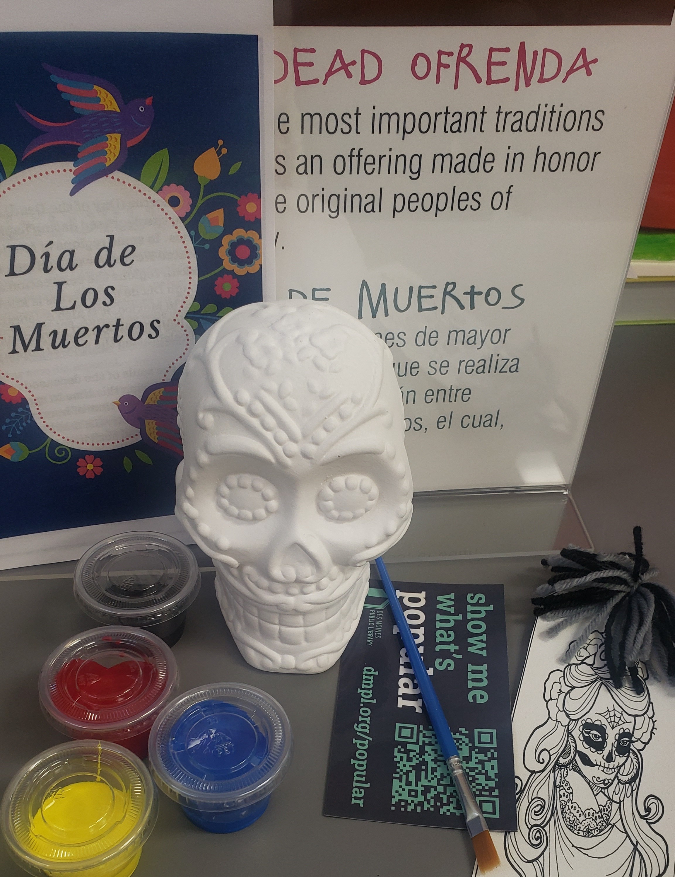 Take and make DIY Calavera | Des Moines Public Library