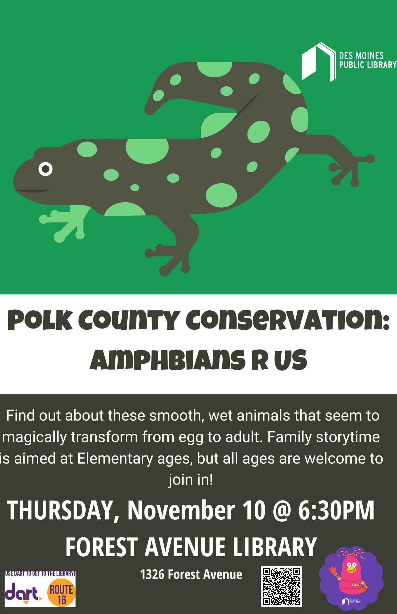 Family Storytime: Amphibians with Polk County Conservation | Des Moines ...