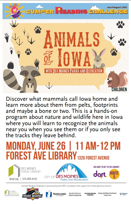 Animals of Iowa with Des Moines Parks and Recreation | Des Moines ...