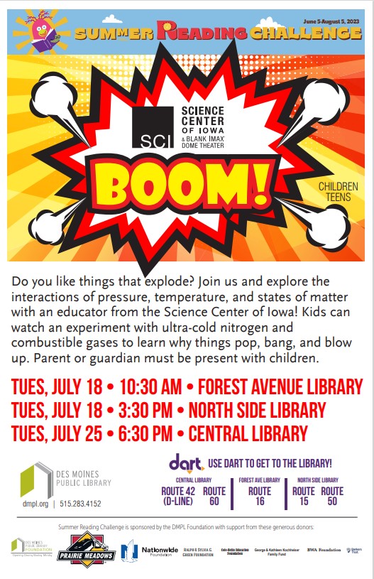 Science Center of Iowa's BOOM | Des Moines Public Library