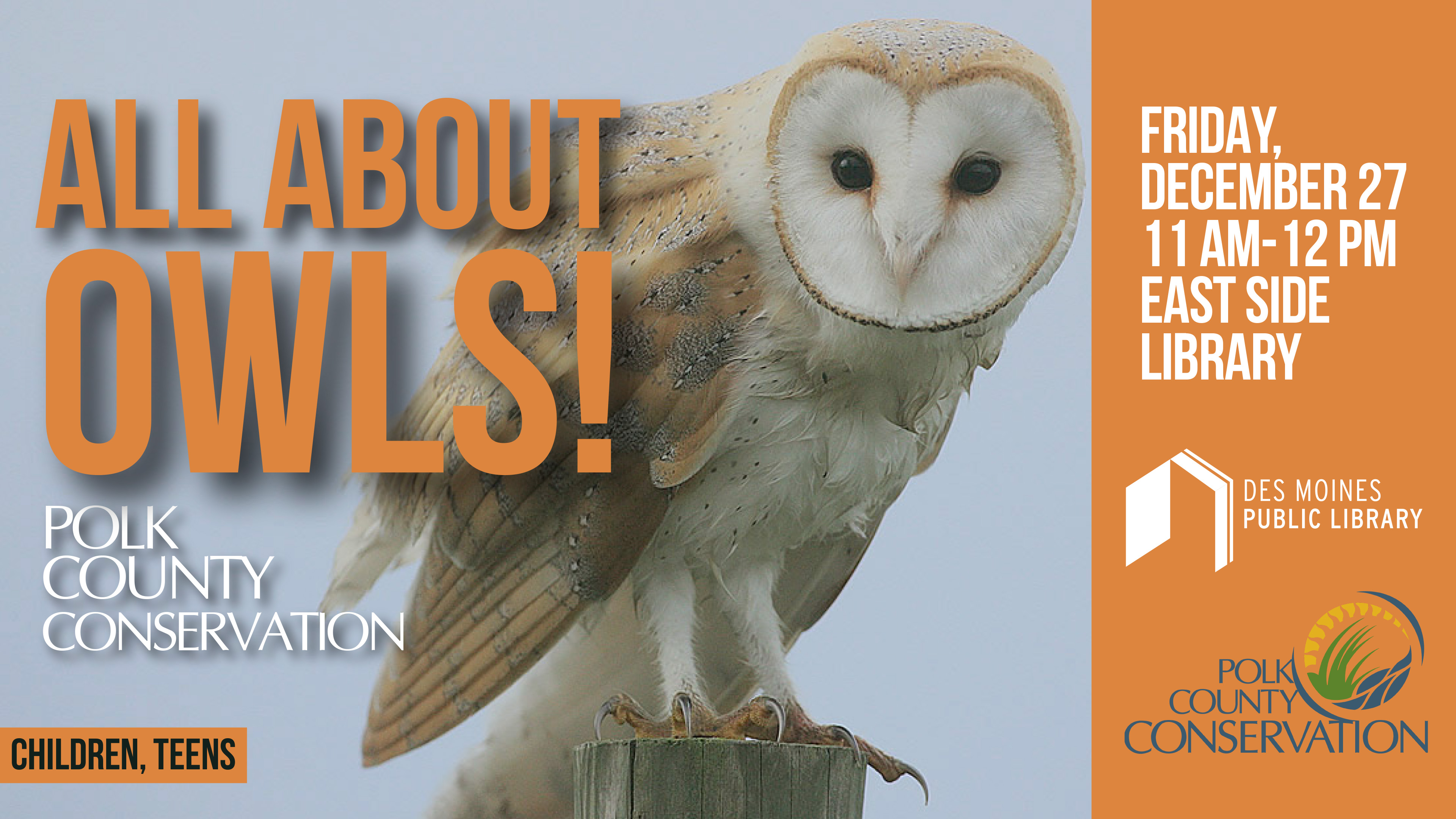 All about Owls with Polk County Conservation | Des Moines Public Library